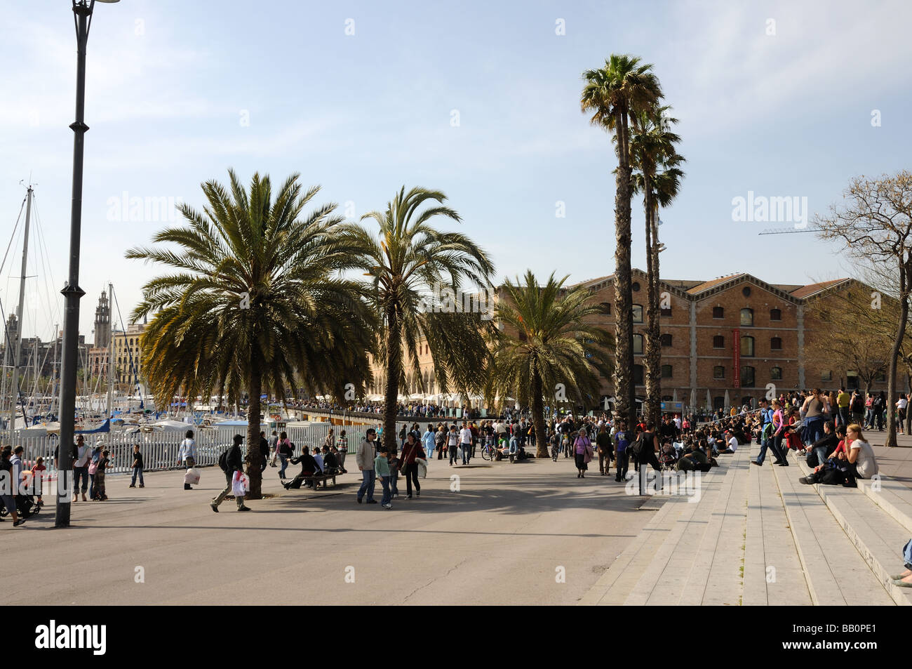Barceloneta promenade hi-res stock photography and images - Alamy