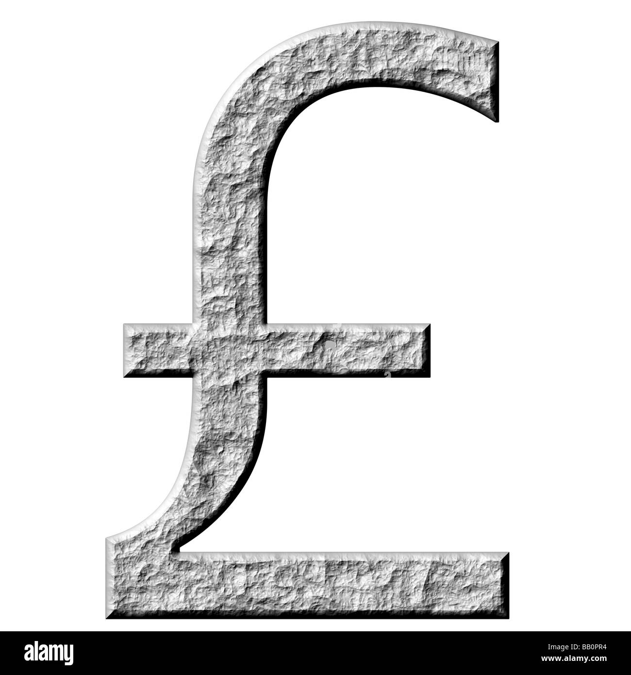 3d stone pound symbol Stock Photo - Alamy
