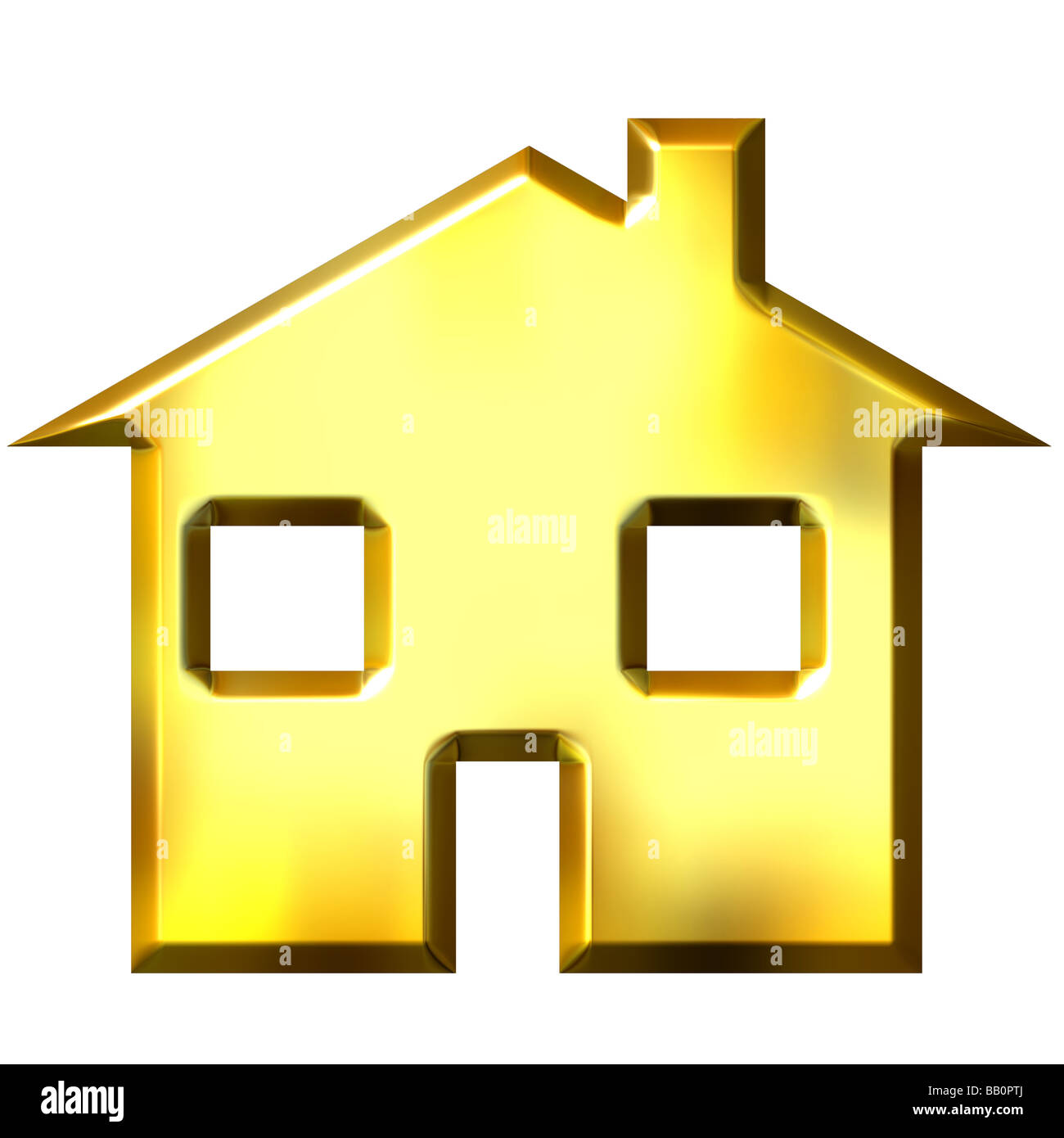 Golden home icon hi-res stock photography and images - Alamy