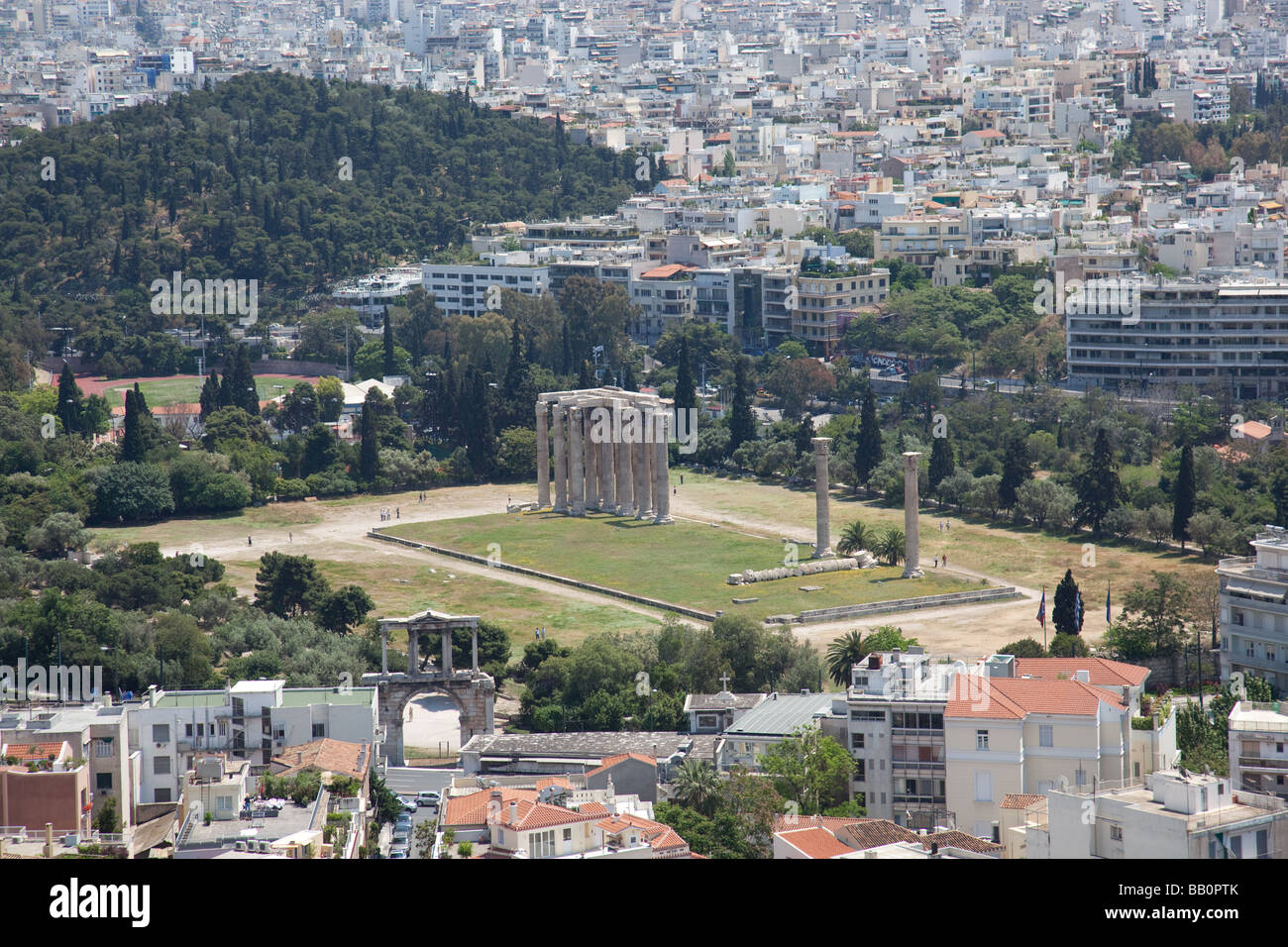 Athens city view from Acropolis Stock Photo - Alamy