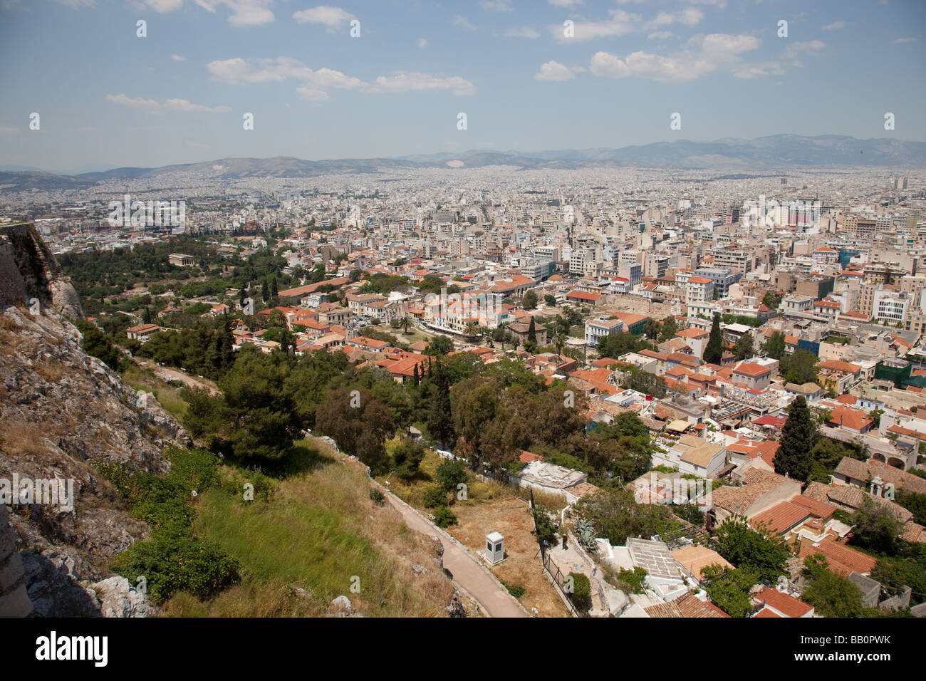 Athens city view from Acropolis Stock Photo - Alamy