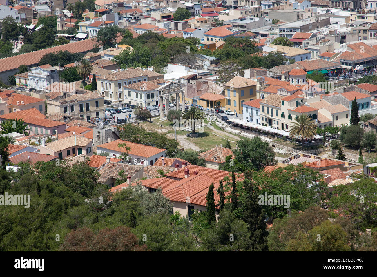 Athens city view from Acropolis Stock Photo - Alamy