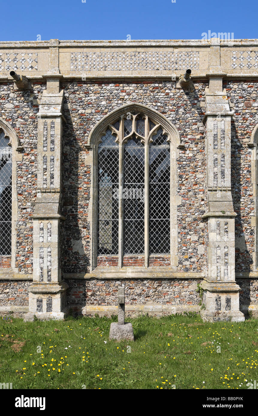 A window in St Andrew's church Walberswick, Suffolk, England, UK Stock ...