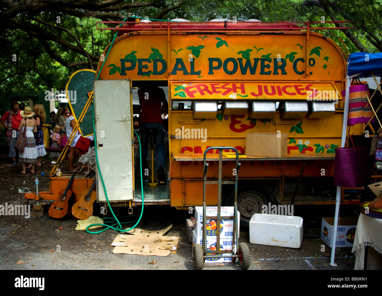 Pedal Power Juice at Mullumbimby Australia Stock Photo - Alamy