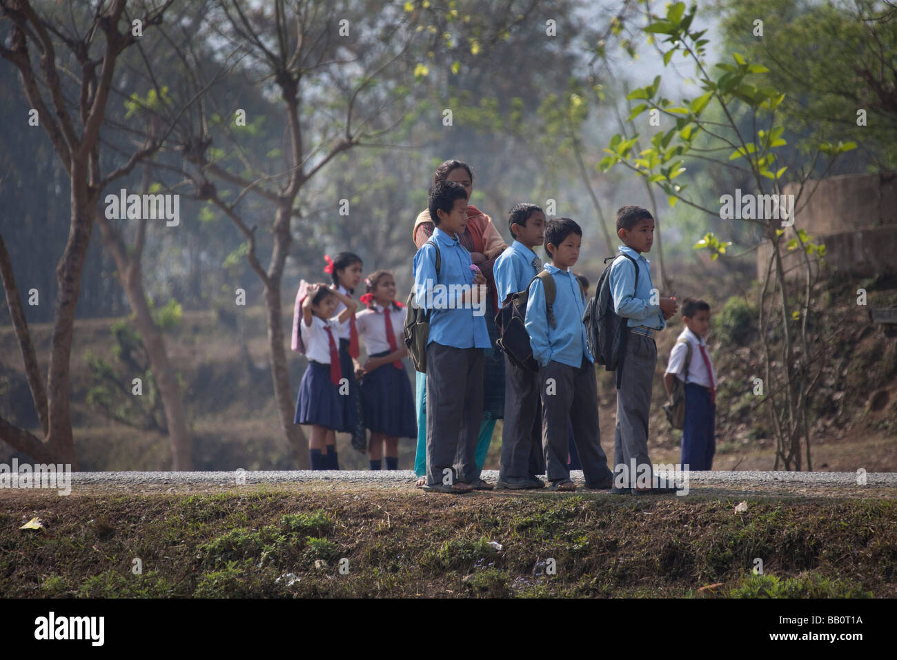 Nepal school uniform hi-res stock photography and images - Alamy
