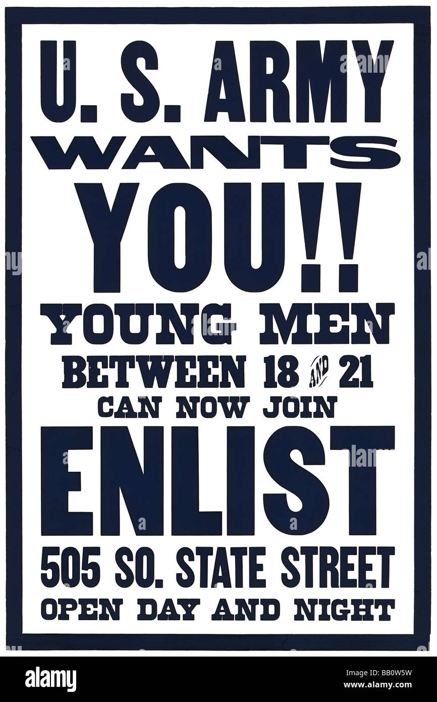 U.S. Army Wants You!! Stock Photo - Alamy