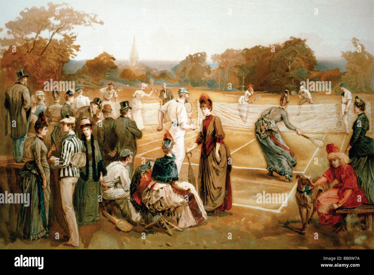 Victorian tennis hi-res stock photography and images - Alamy