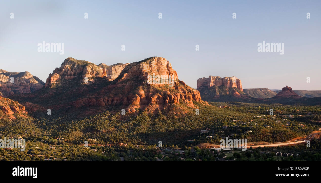 Sedona Red Rocks, close to sunset, shot from the vortex on the airport ...