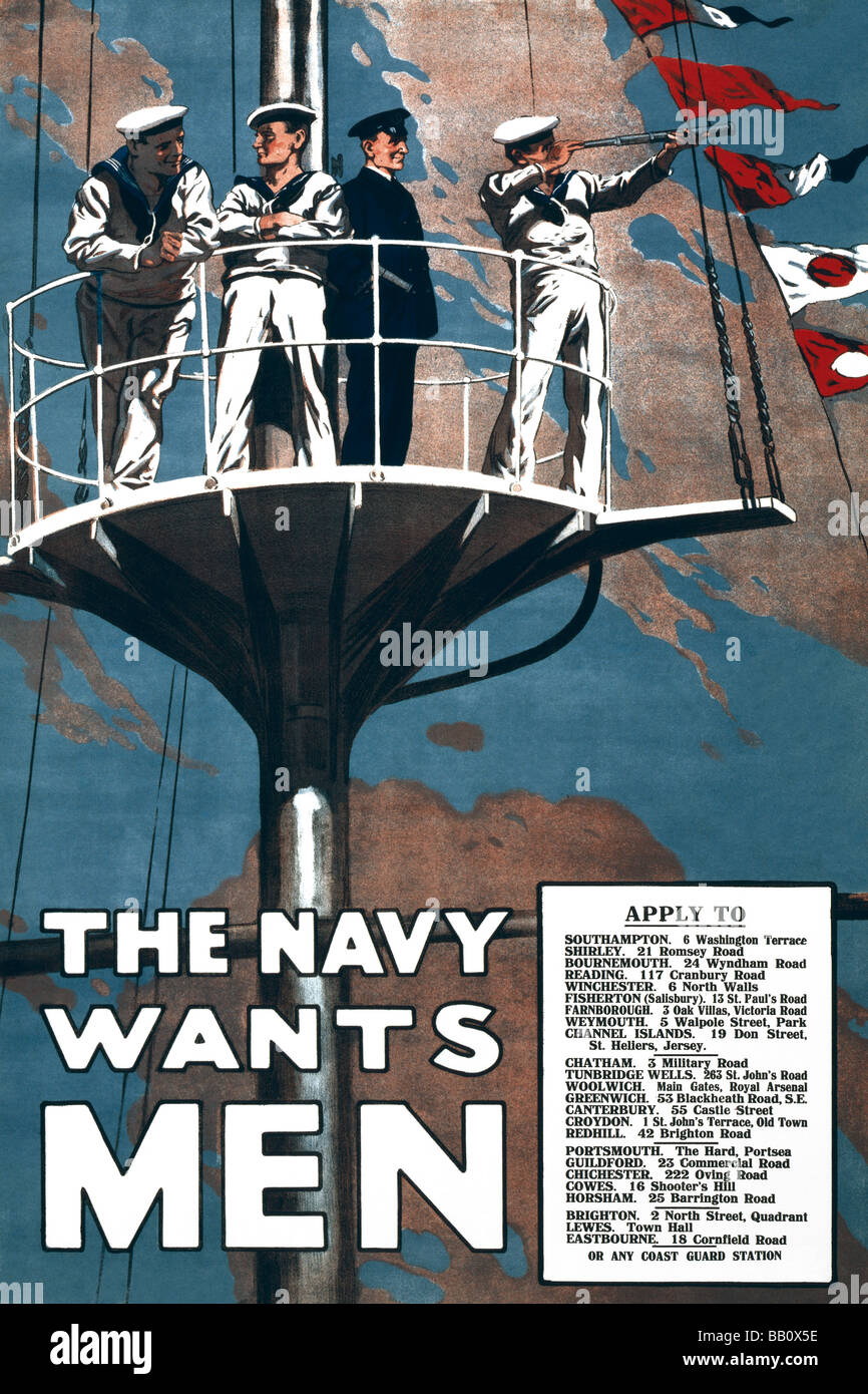 The navy wants men Stock Photo - Alamy