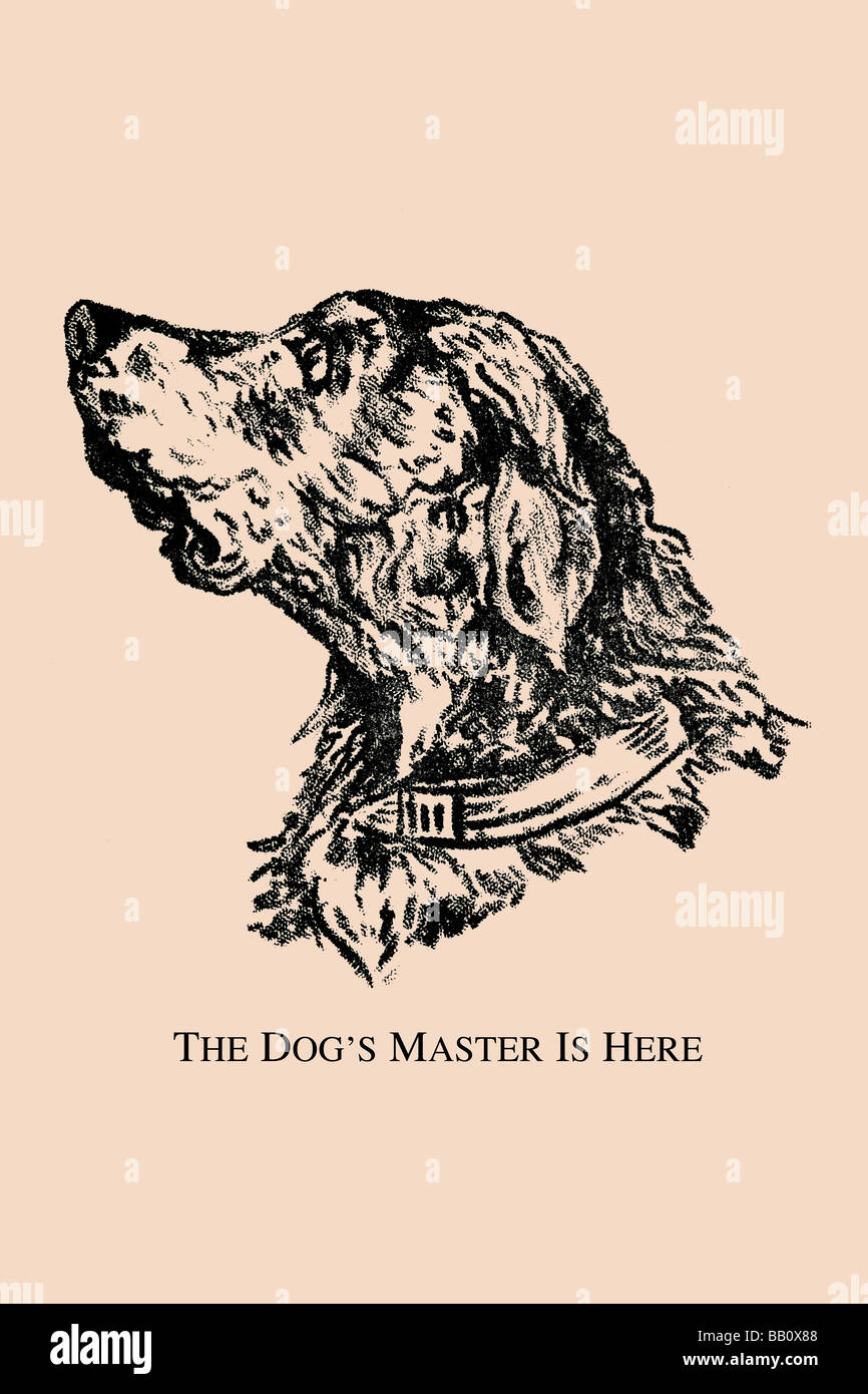 The Dog's Master is Here Stock Photo - Alamy