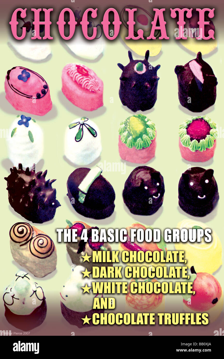 The 4 Basic Food Groups: Chocolate Stock Photo - Alamy