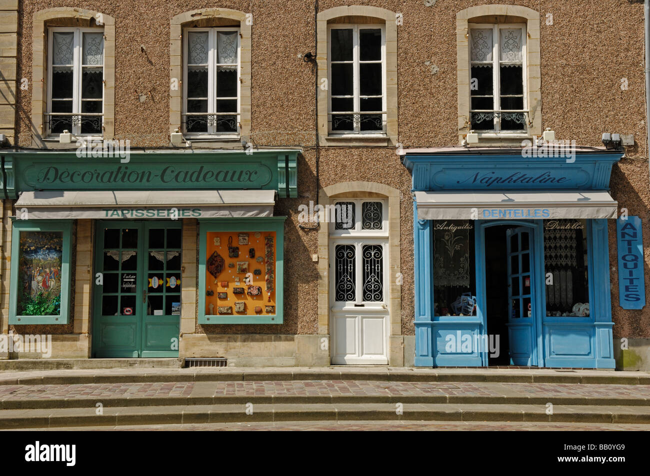 Shops in Bayeux in the Calvados 14 departement of France Stock Photo ...