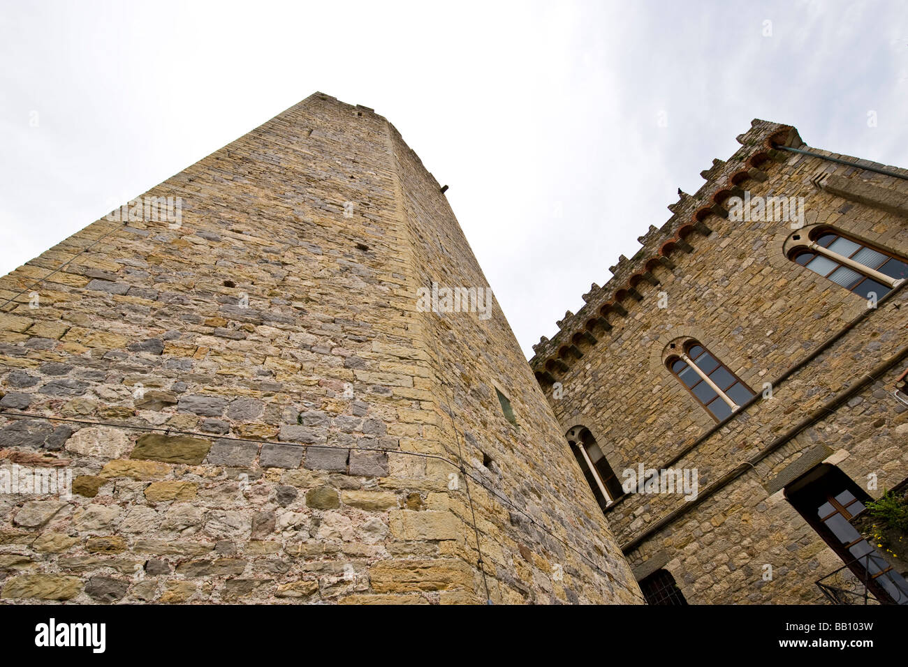 The pentagonal tower of the Obertenghi Arcola Province of La Spezia ...