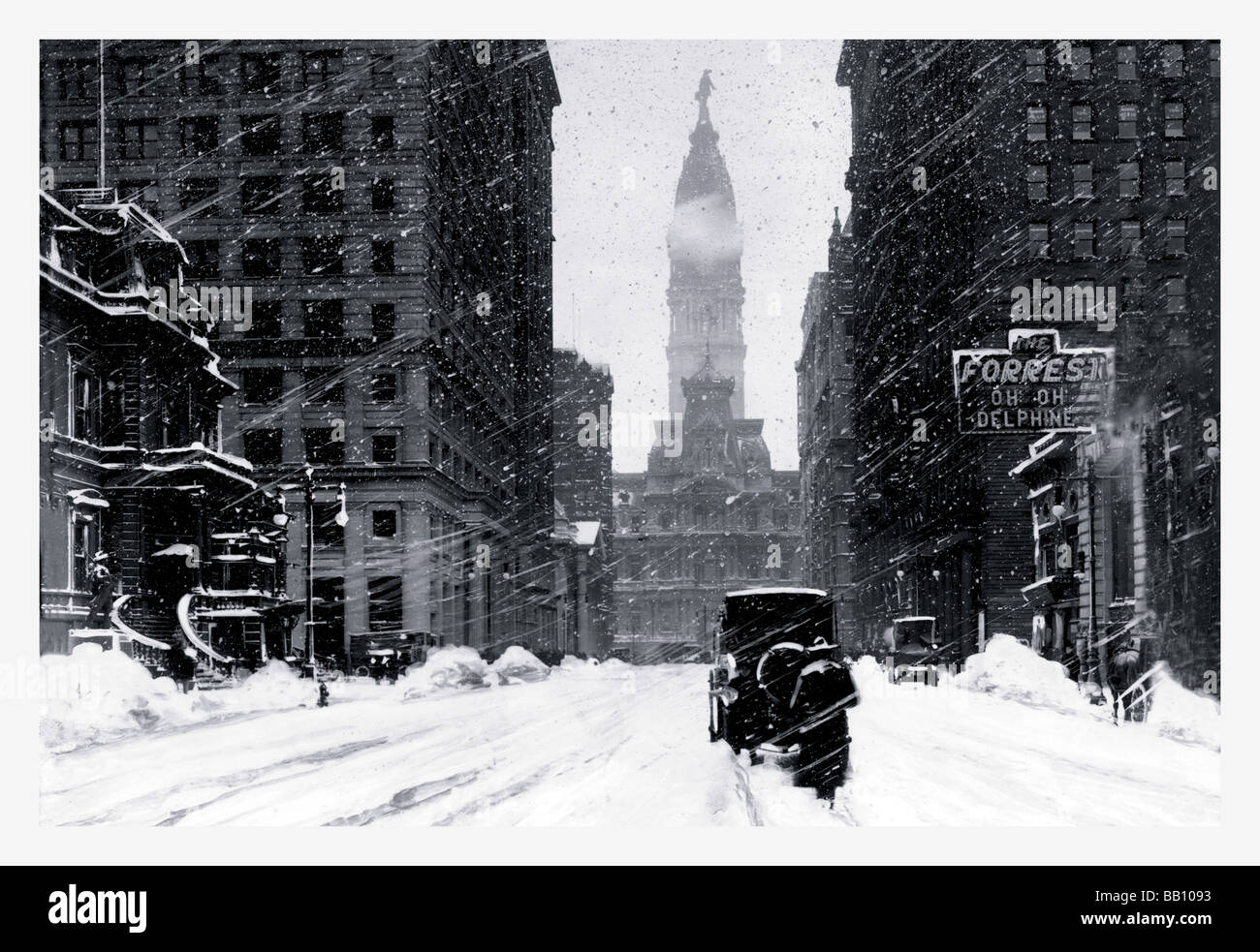 Philadelphia city hall vintage hi-res stock photography and images - Alamy