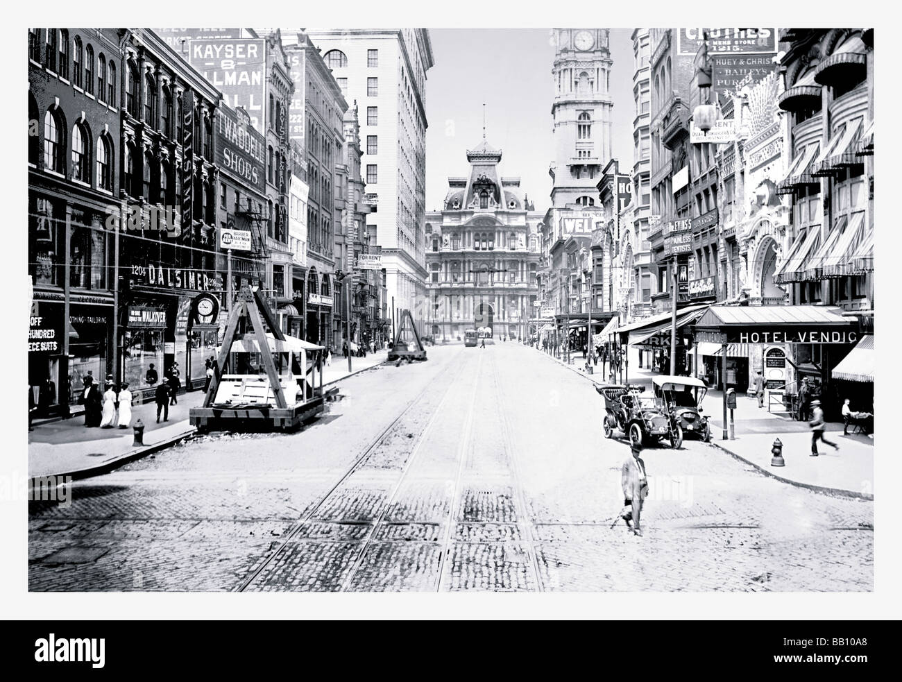 Philadelphia city hall vintage hi-res stock photography and images - Alamy