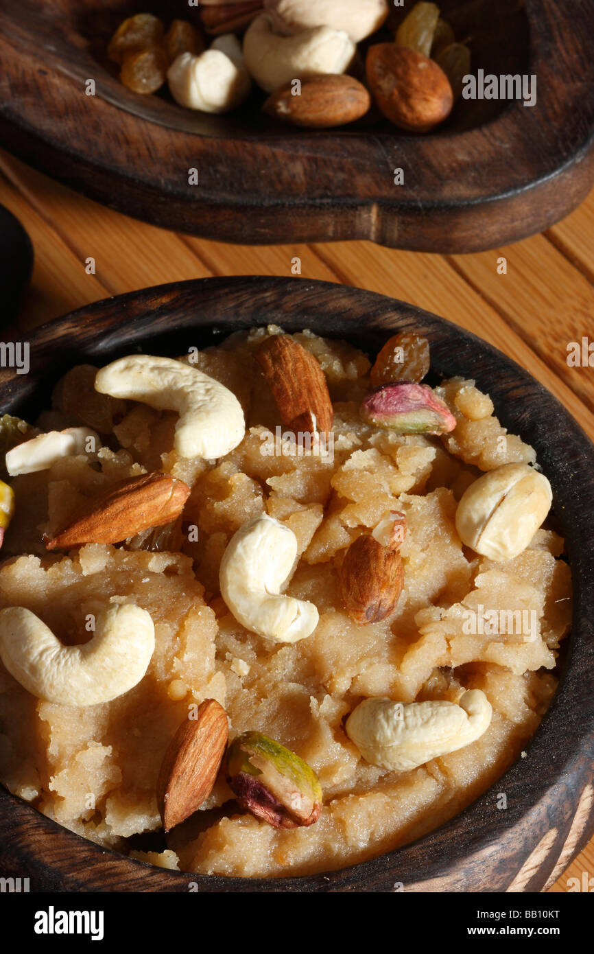 Atte ji sero is a flour based dessert made with wheat flour, ghee and ...