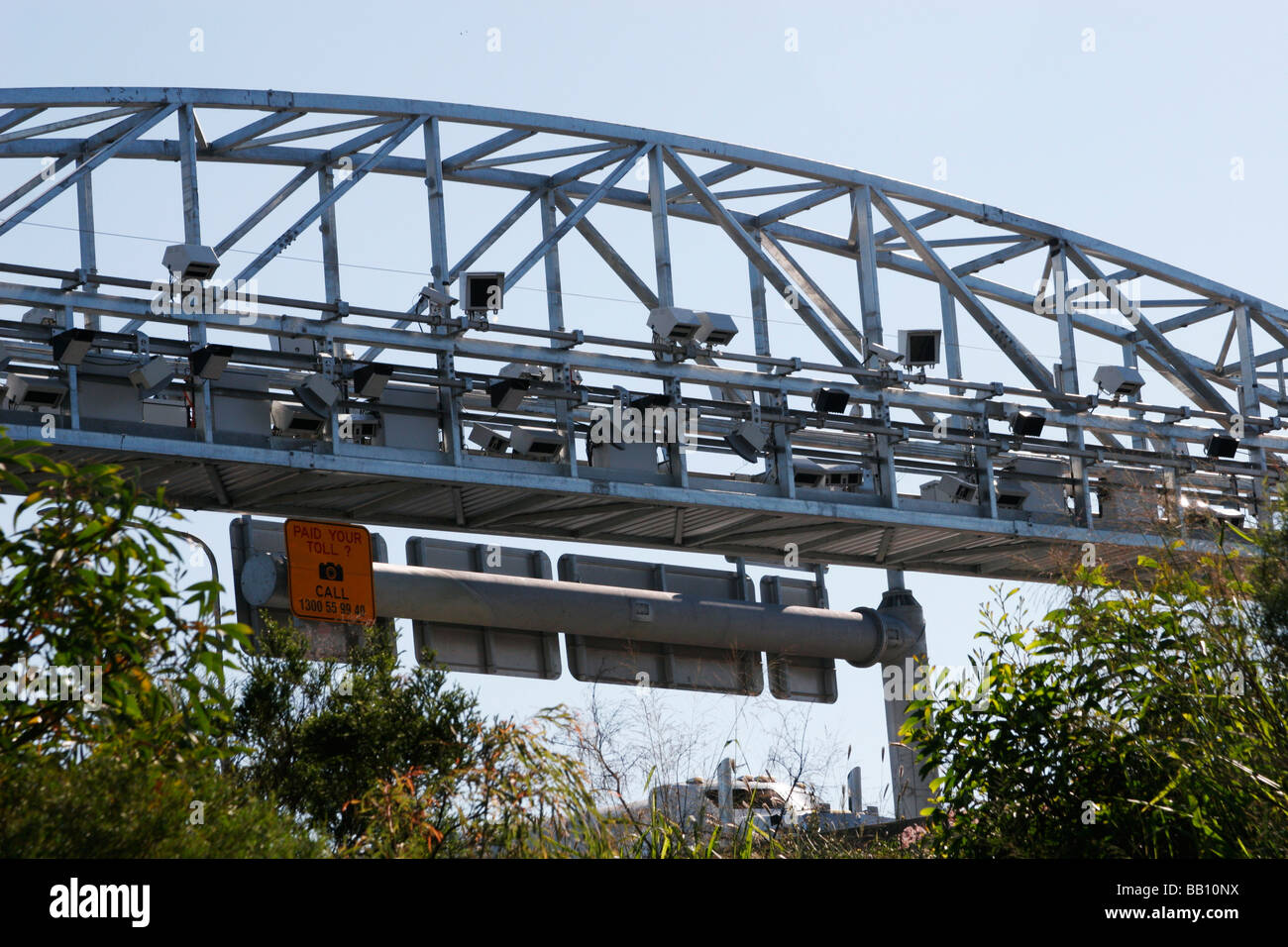 video tolling gantry Stock Photo - Alamy
