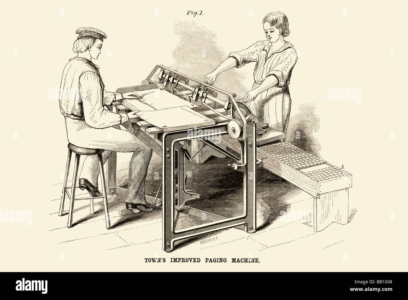 Town's Improved Paging Machine Stock Photo - Alamy