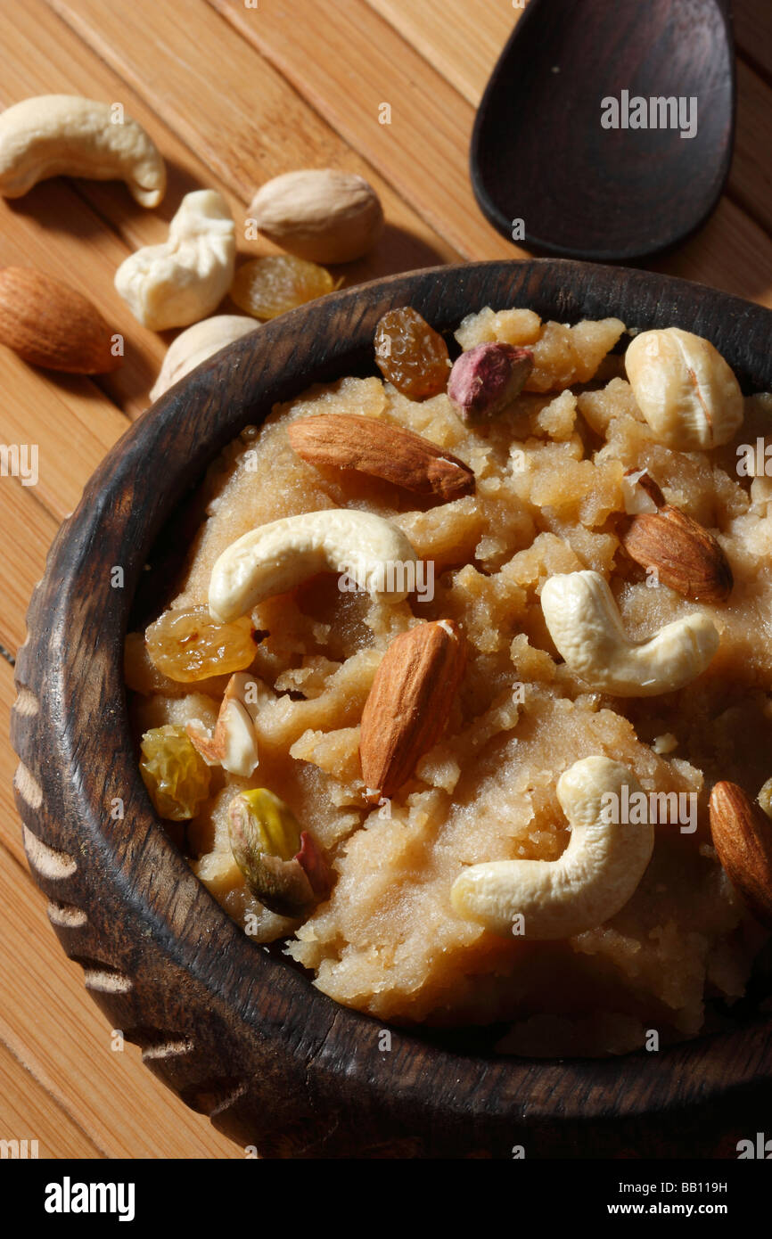 Atte ji sero is a flour based dessert made with wheat flour, ghee and ...