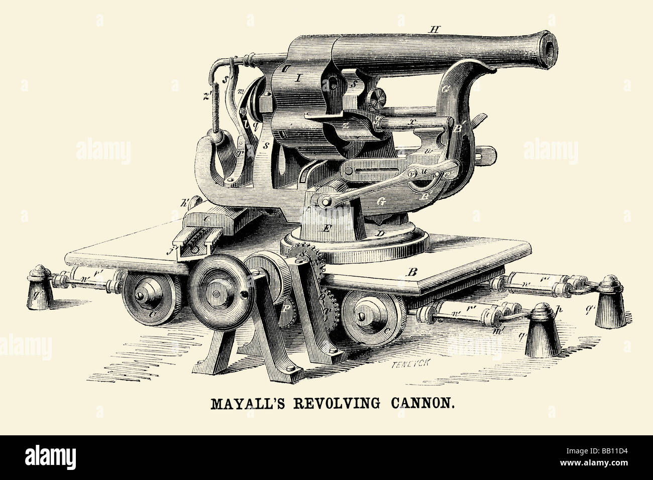 Mayall's Revolving Cannon Stock Photo - Alamy