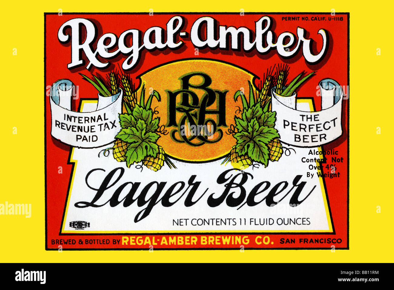 Regal-Amber Lager Beer Stock Photo - Alamy