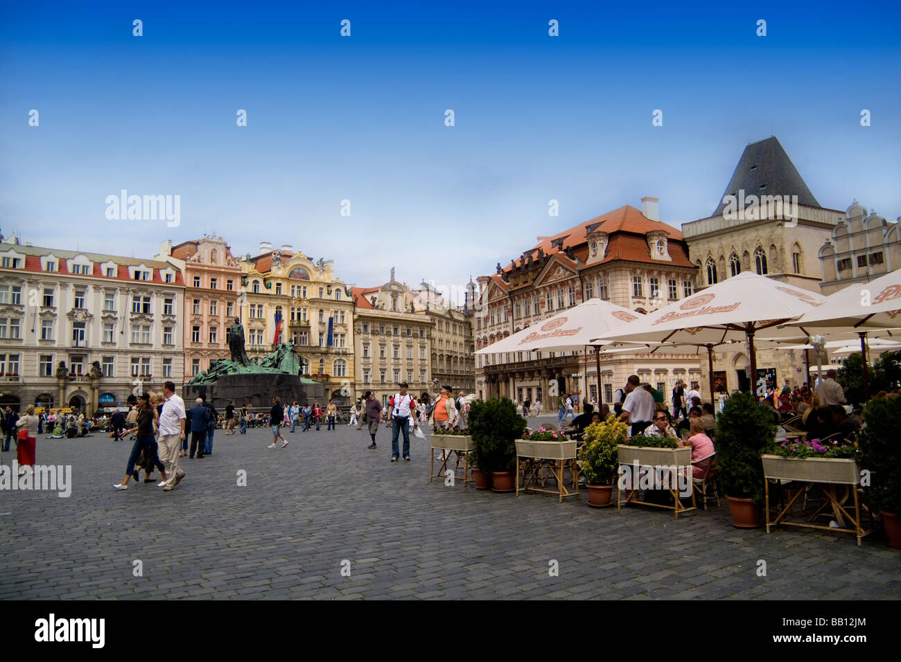 Beautiful colorful architecture of the famous Old Town in Prague Czech ...