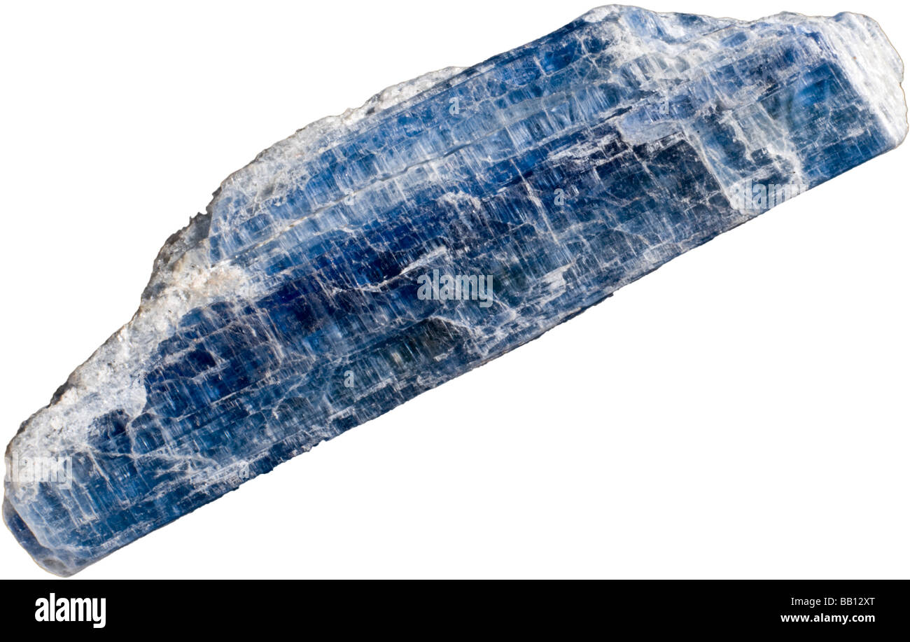 Kyanite crystals silicate formed in metamorphic rocks Stock Photo - Alamy