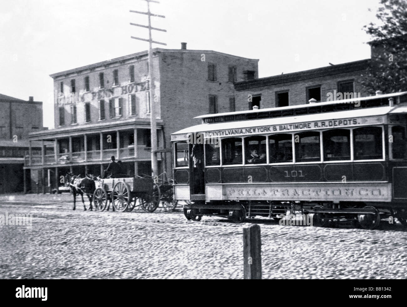 Horse Drawn Trolley,Philadelphia,PA Stock Photo - Alamy
