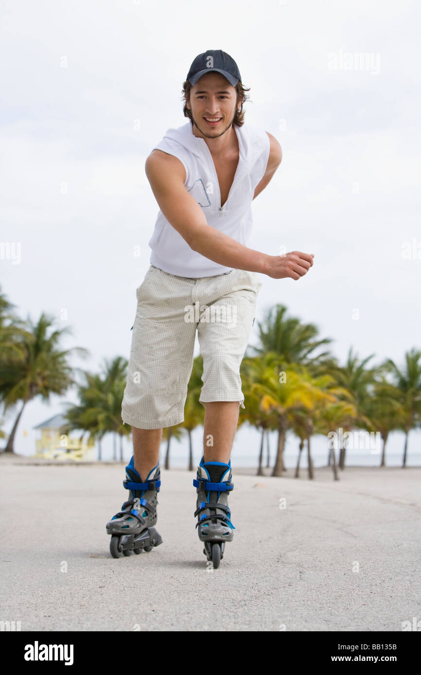 Man skating rollerblades hi-res stock photography and images - Alamy