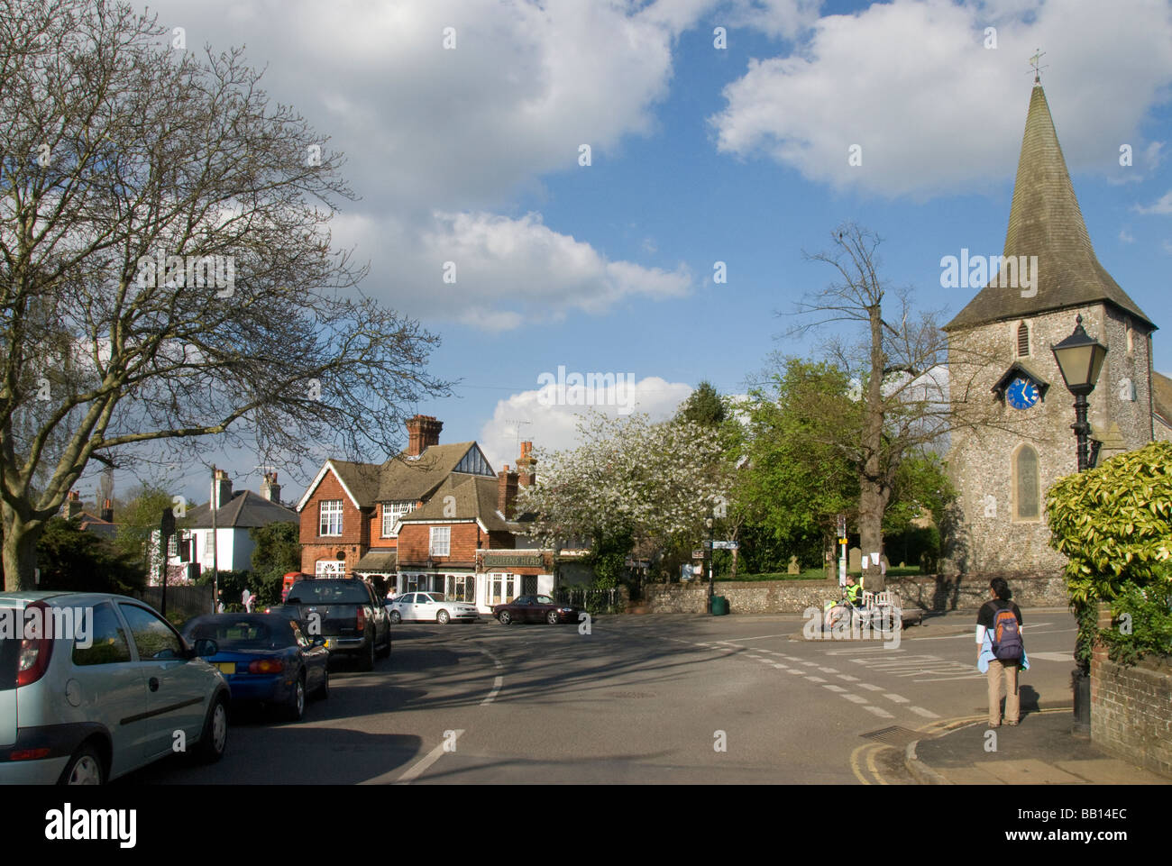 Village centre, Pub and Church, Downe, Kent, England UK Stock Photo - Alamy