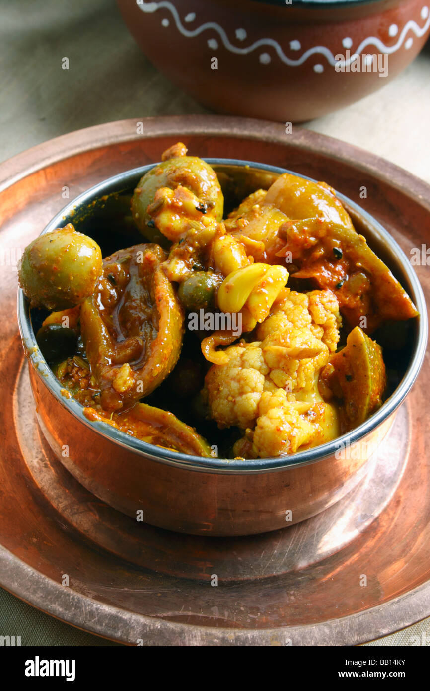 Pachranga Achar is a mixed vegetable pickle which has five different ...