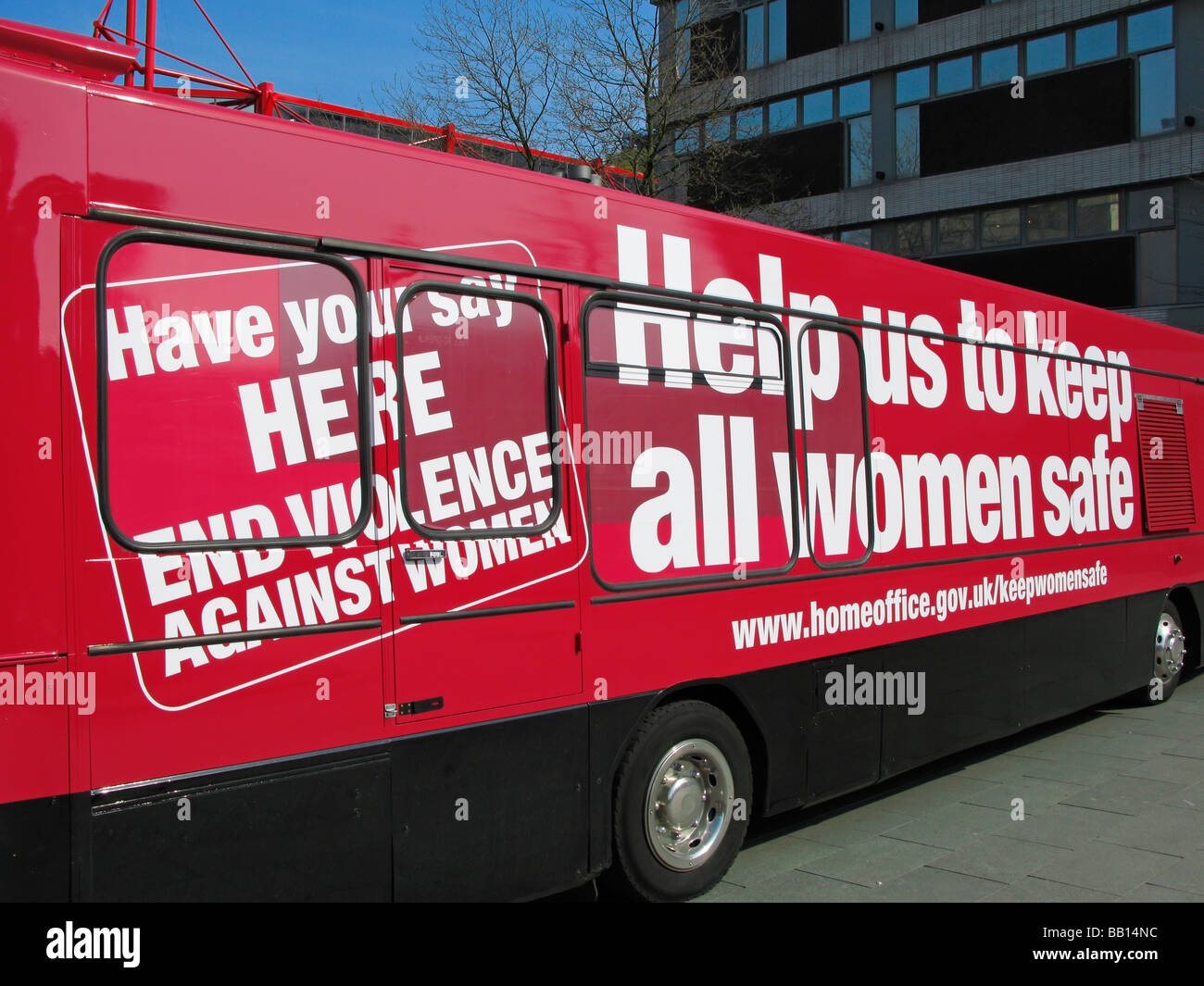 Women's Safety Campaign Bus Stock Photo - Alamy