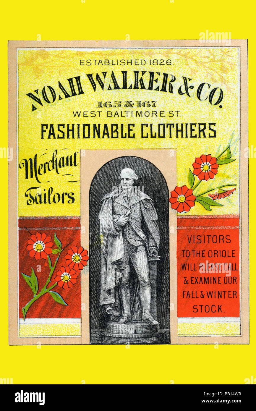 Noah Walker & Co. Fashionable Clothiers Stock Photo - Alamy