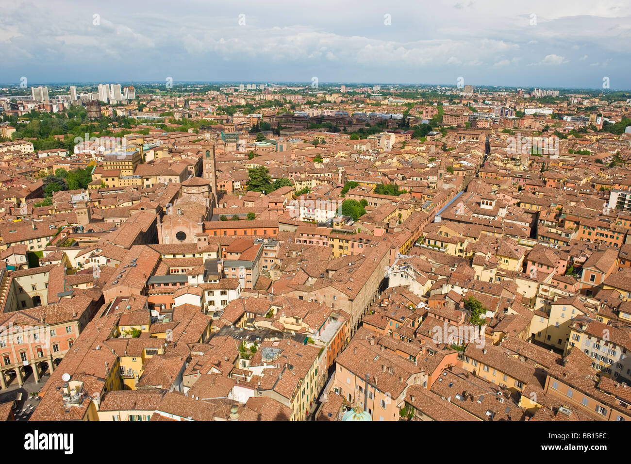 View of Bologna from the Asinelli Tower Bologna Italy Stock Photo - Alamy