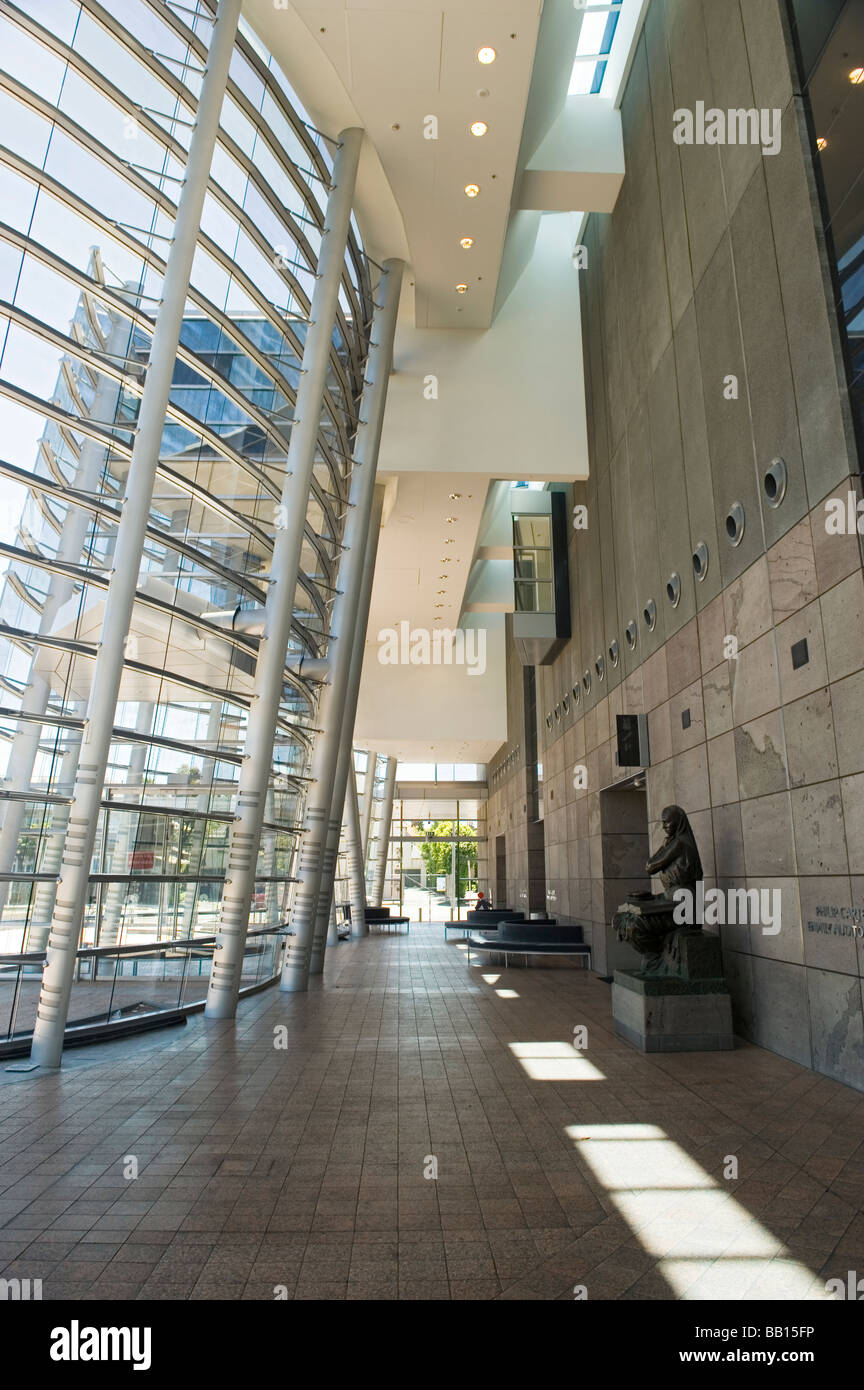 Entrance Lobby interior of the Christchurch Art Gallery, Christchurch ...