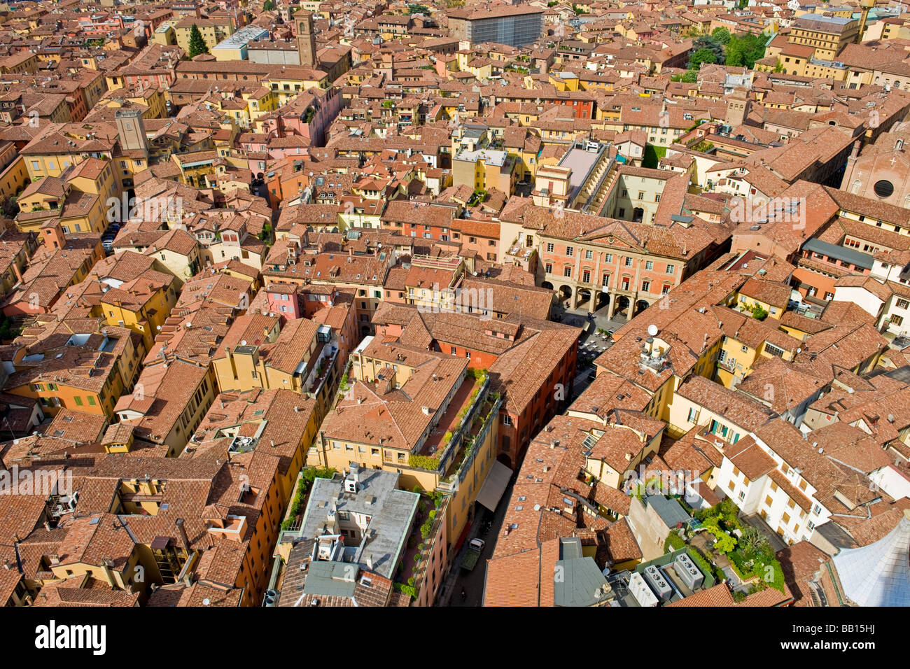 View of Bologna from the Asinelli Tower Bologna Italy Stock Photo - Alamy