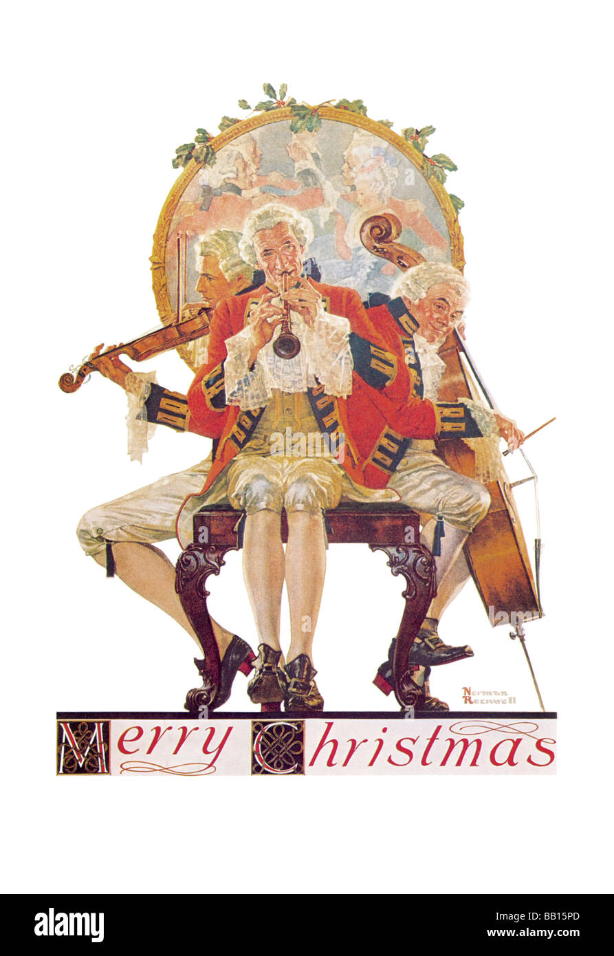 Merry Christmas Musicians Stock Photo - Alamy