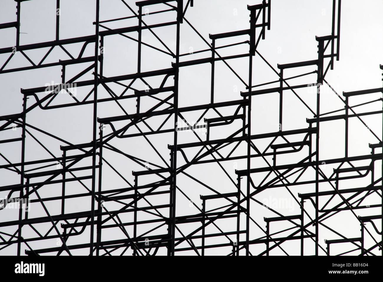 scaffolding seating grandstand under construction at sports arena Stock ...