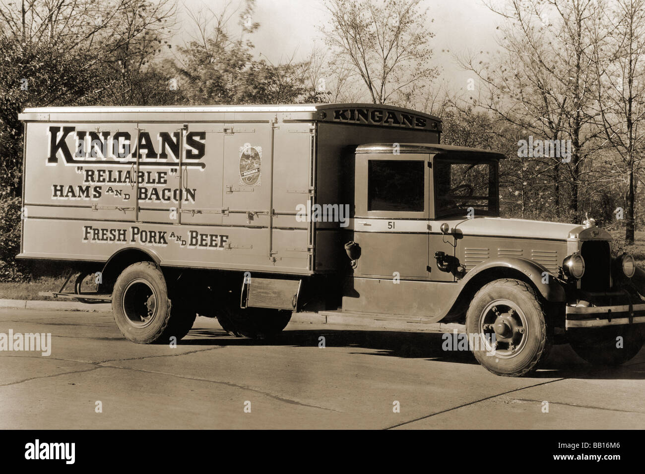 Kingan's "Reliable" Hams and Bacon,Fresh Pork and Beef Delivery Truck ...