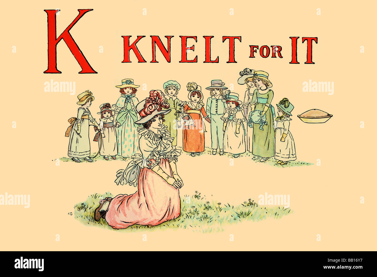 K - Knelt for It Stock Photo - Alamy