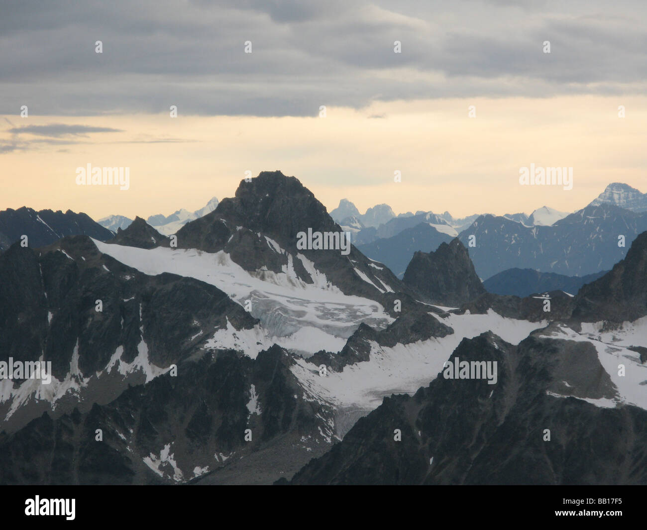 Aerial alaska mountain range picture Stock Photo - Alamy