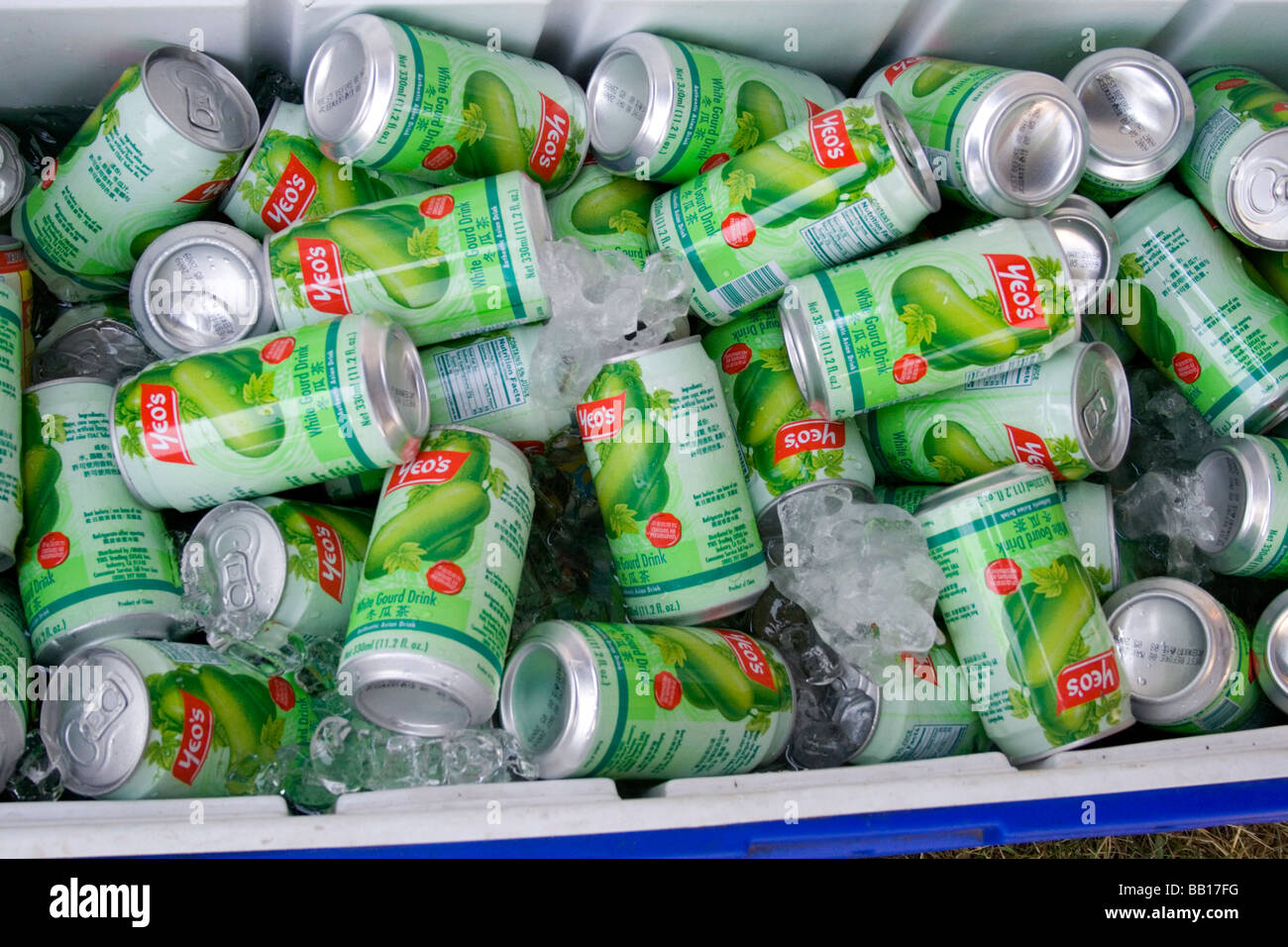 Cooler of Yeo's Wild Gourd Drink an authentic Asian beverage. Hmong ...