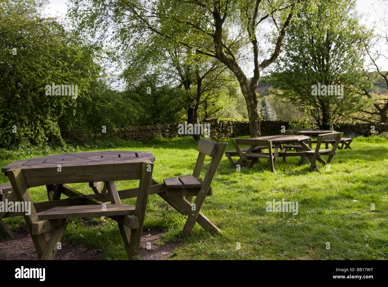 Picnic tables and benches at Coombes and Churnet RSPB reserve Leek ...