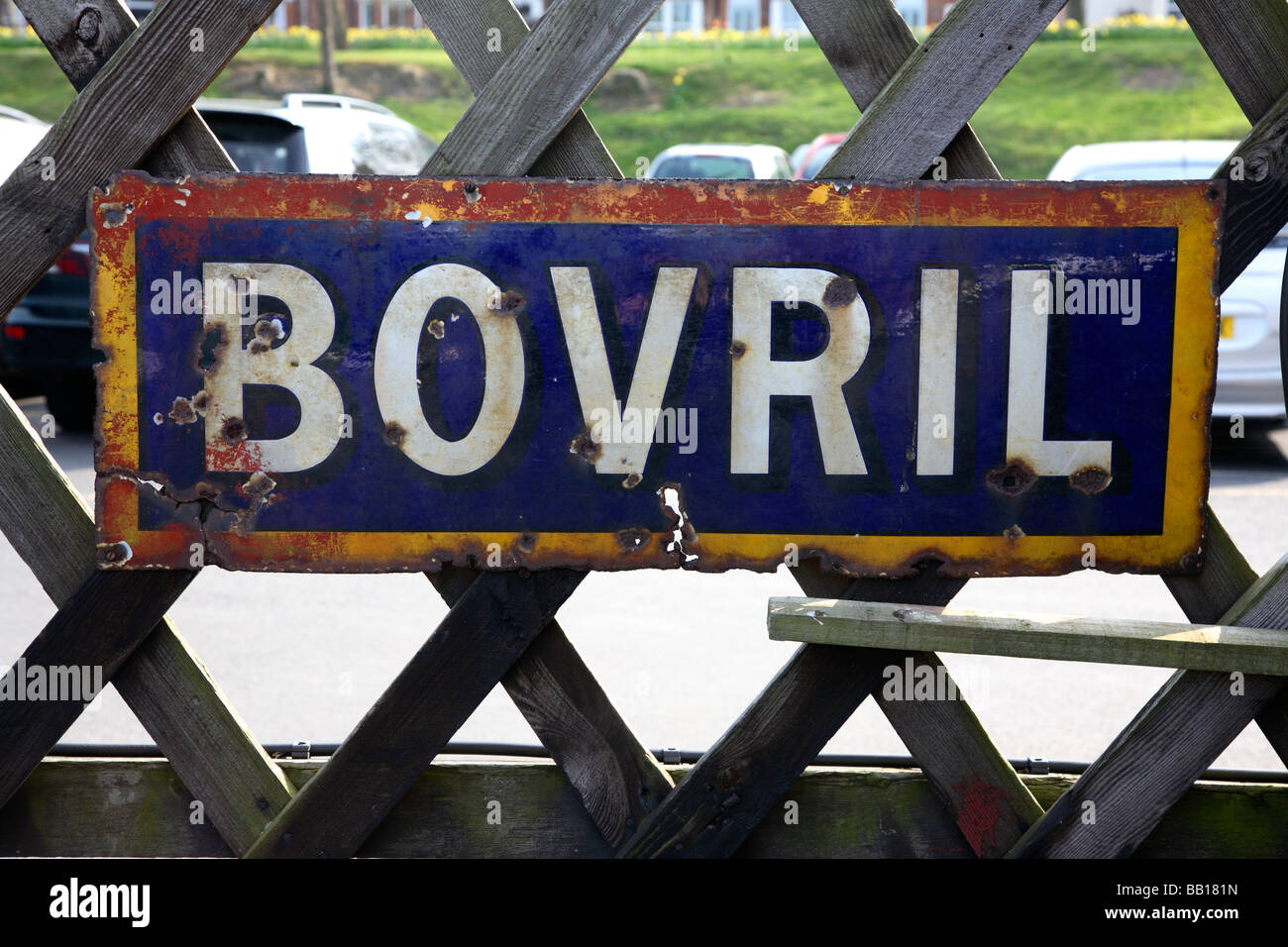 Old Bovril sign at Sheringham station in Norfolk UK Stock Photo - Alamy