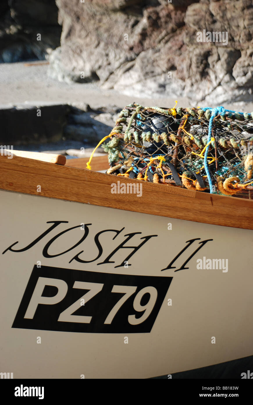 A small fishing boat at The Lizard, Cornwall Stock Photo - Alamy