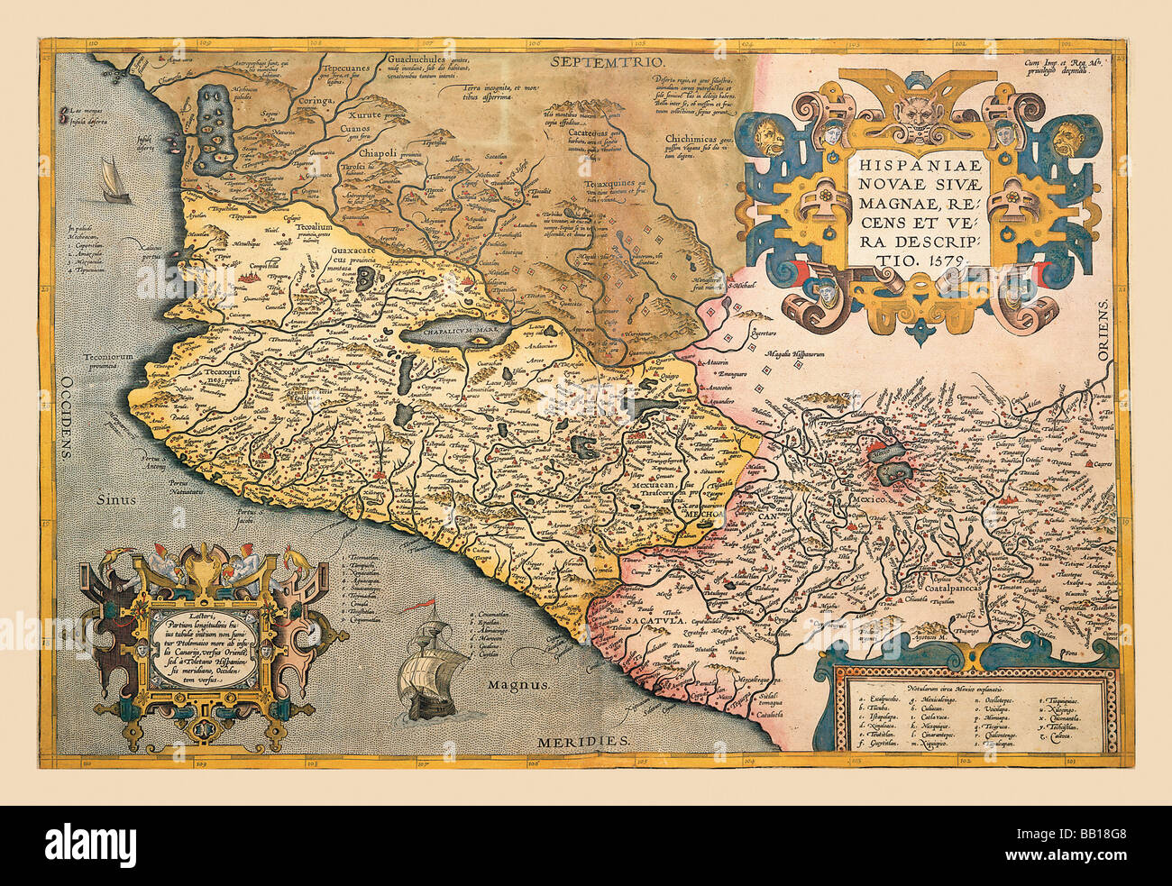 Map of South Western America and Mexico Stock Photo - Alamy