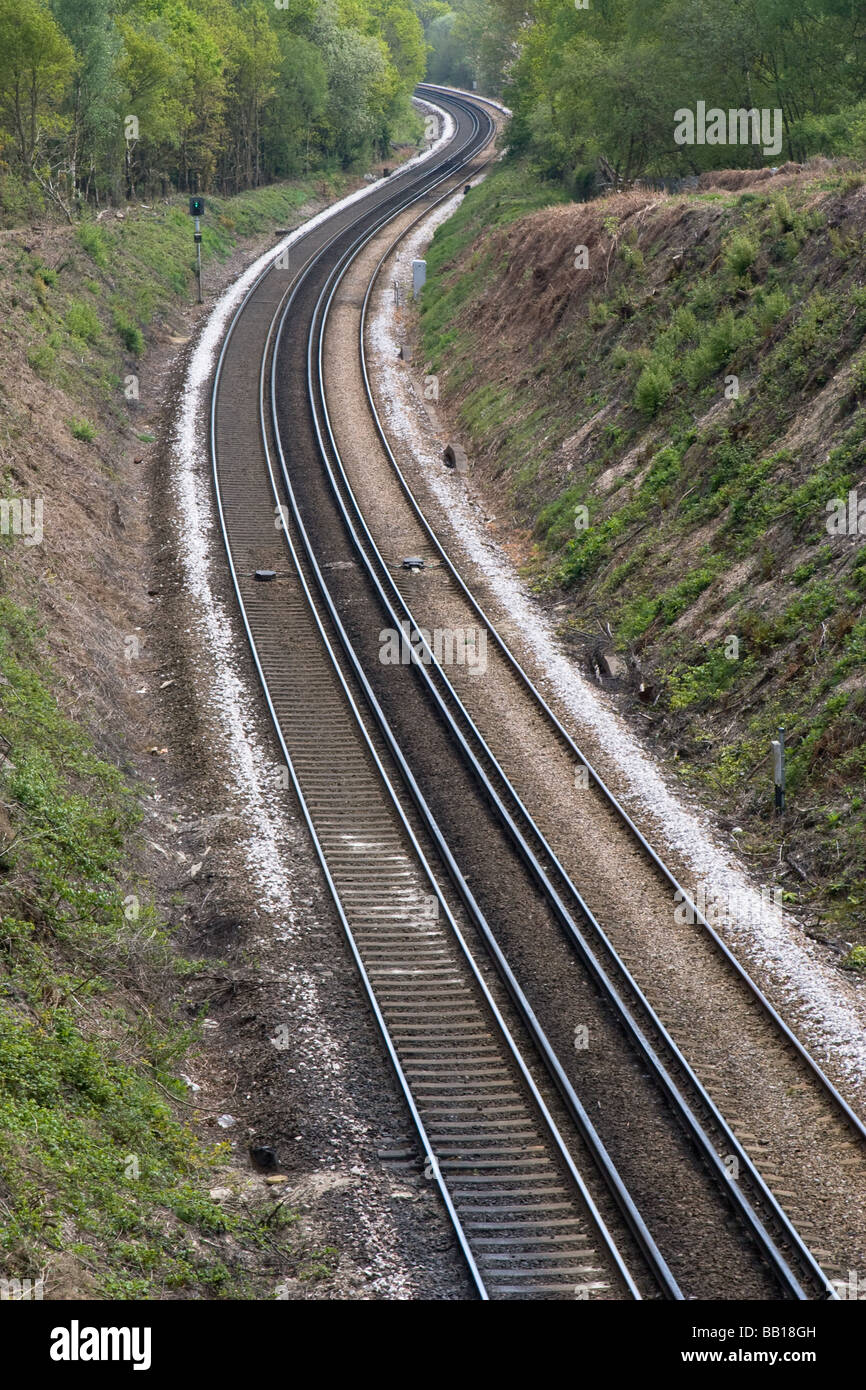 Double track railway hi-res stock photography and images - Alamy