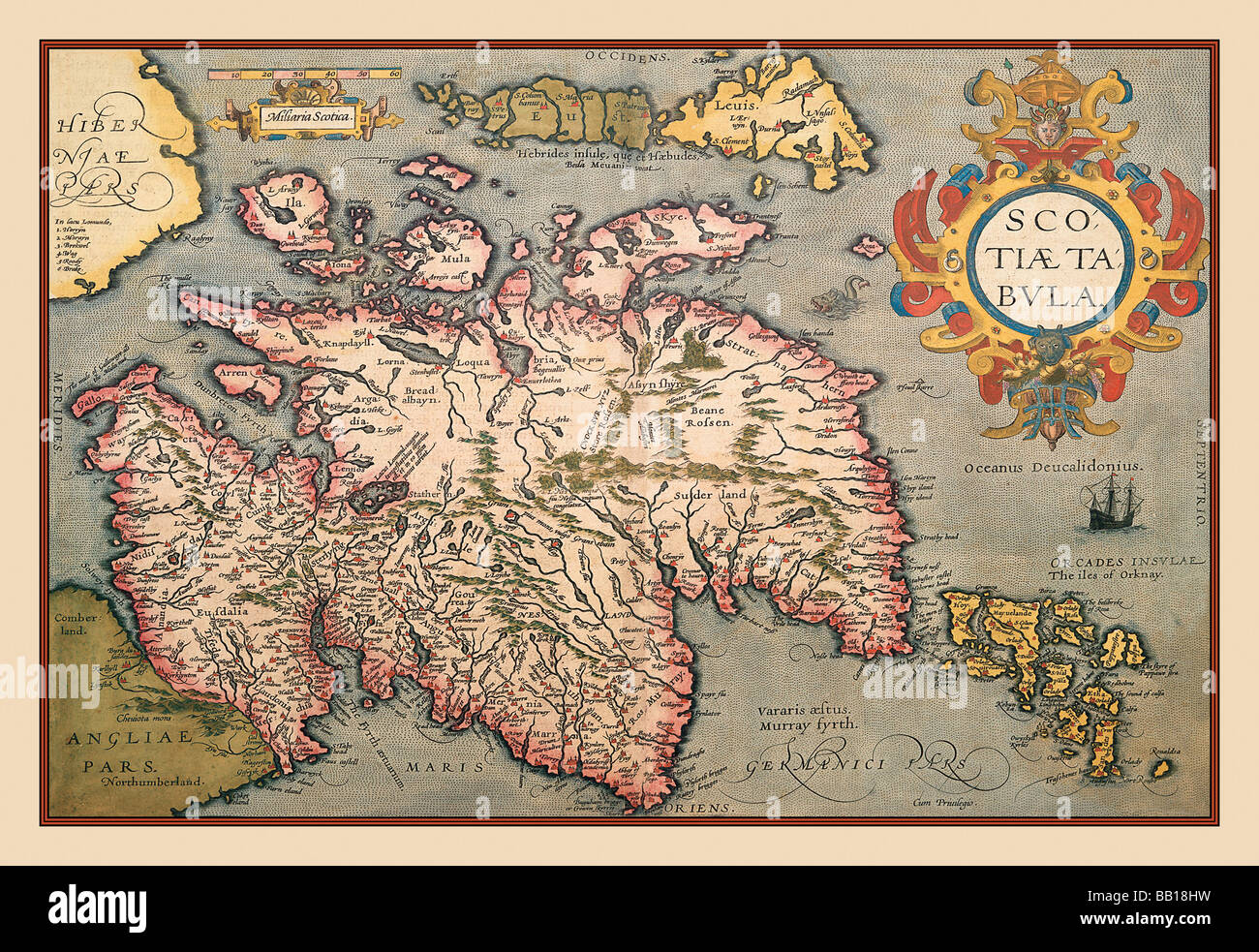 Map of Scotland Stock Photo - Alamy