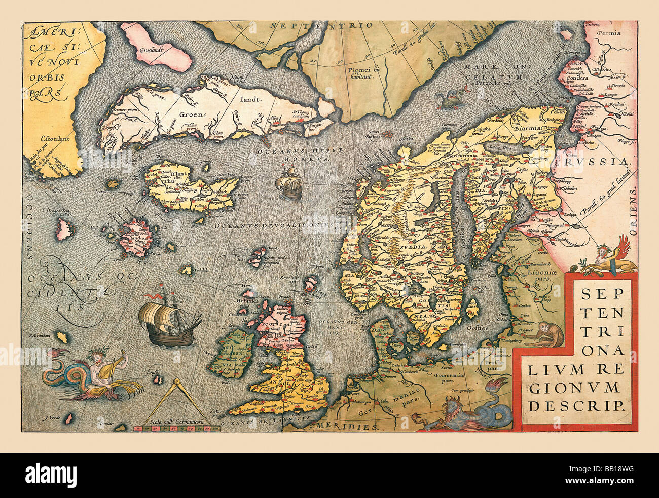 Map of North Sea Stock Photo - Alamy