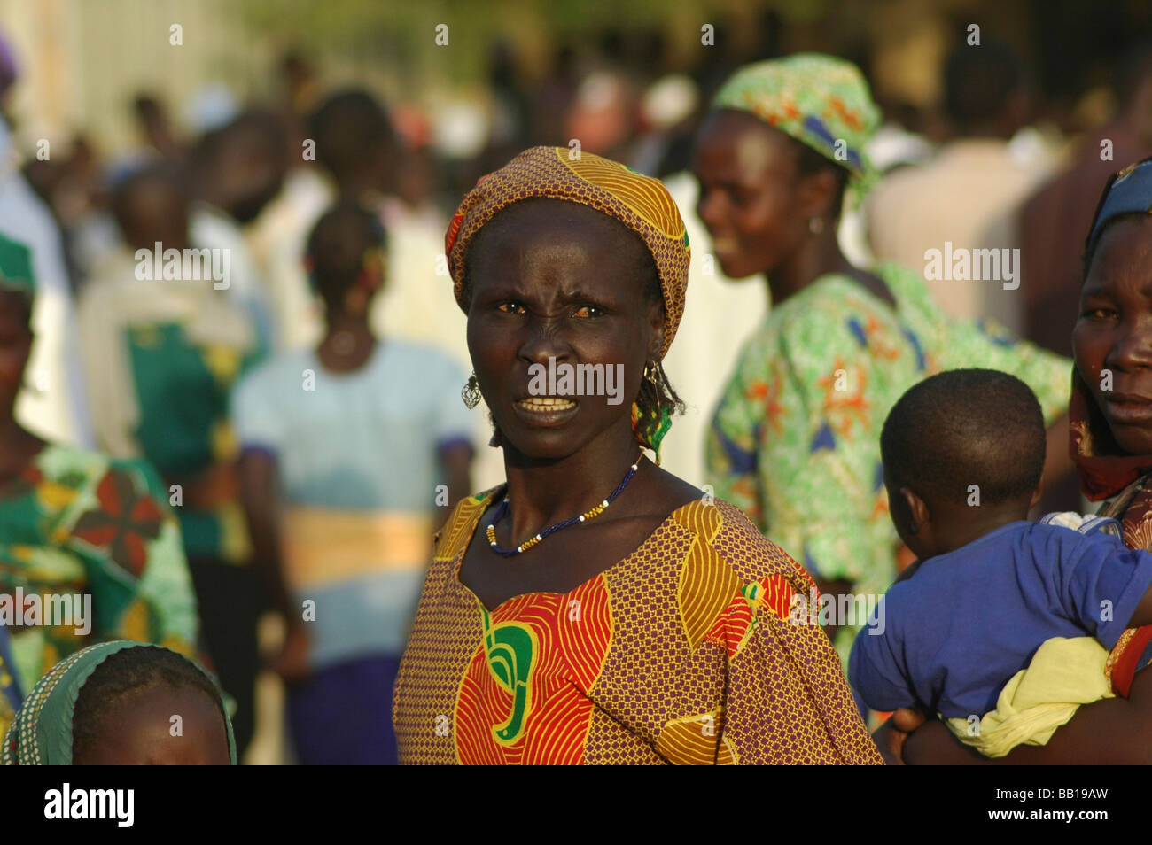 CAMEROON, Maga. Portrait of an african woman wearing traditional outfit ...
